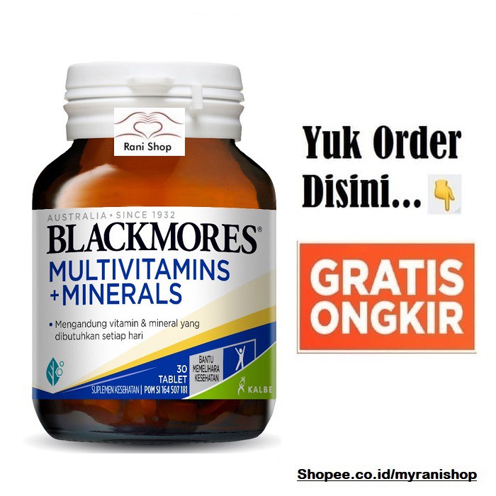 Jual Blackmores Multivitamins + Minerals isi 30 Vitamin Kesehatan Tubuh Multivitamin Mineral ...