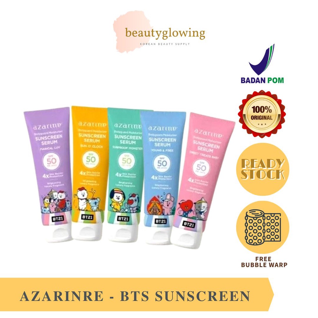 Jual AZARINE X BT21 BTS SUNSCREEN - Sun Protection | Sunscreen Wajah ...