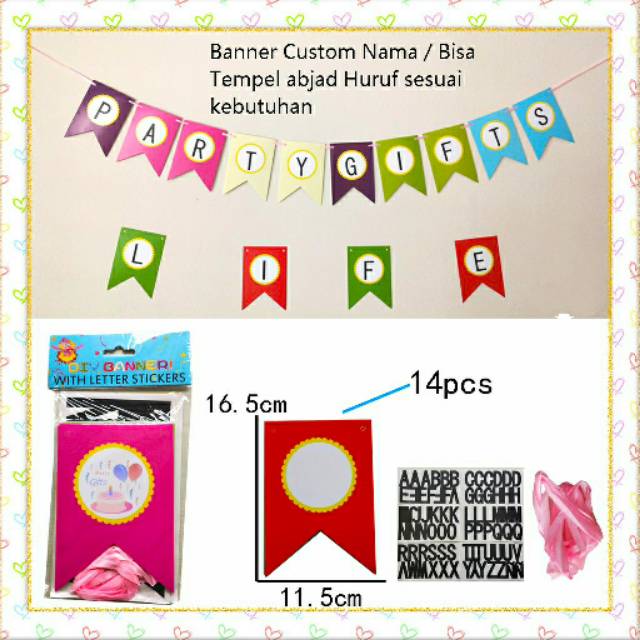 Jual Banner DIY Custom Import / Banner Custom Nama sesuai keinginan ...