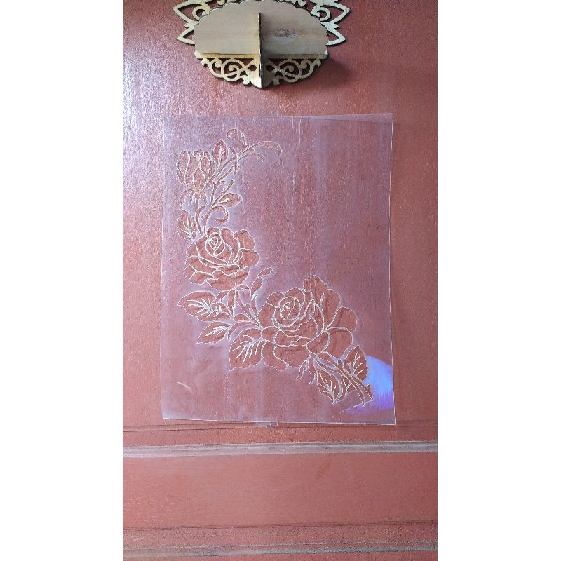 Jual Stencil dinding motif mawar ukuran 40*30 bahan tebal | Shopee ...