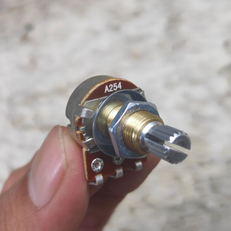 Jual Potensio A250K Alpha Plus drat Kuningan untuk Tone,volume Gitar ...