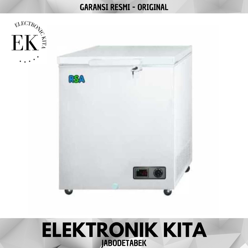 Jual CHEST FREEZER BOX RSA 150 LITER LOW WAT GARANSI 3 THN HANDLE KUNCI ...