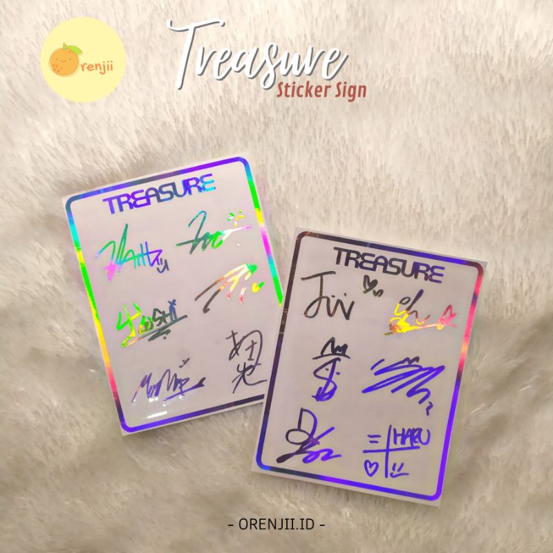 Jual [SATUAN] STIKER TANDA TANGAN TREASURE HOLOGRAM /STICKER SIGN TTD ...