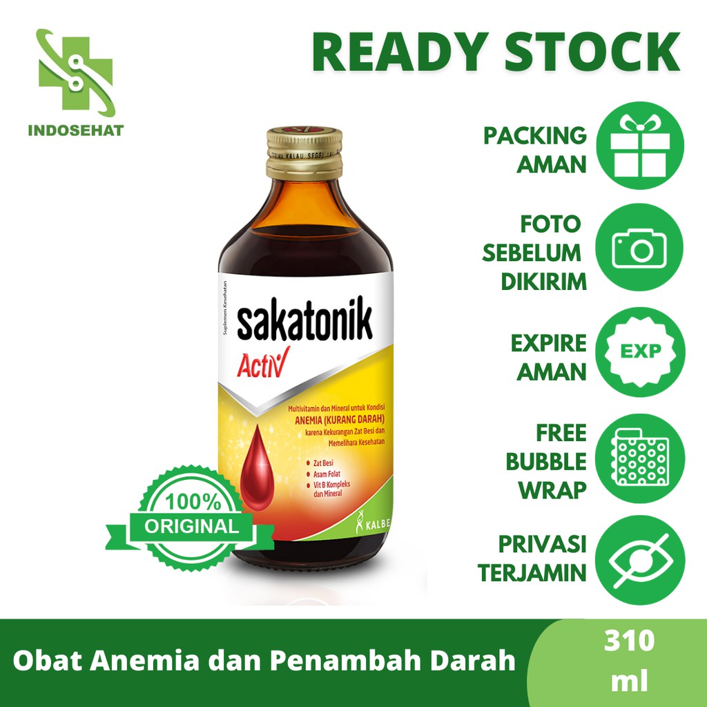 Jual Sakatonik Activ (Liver) Sirup 300 ML, Obat Penambah Darah | Shopee ...