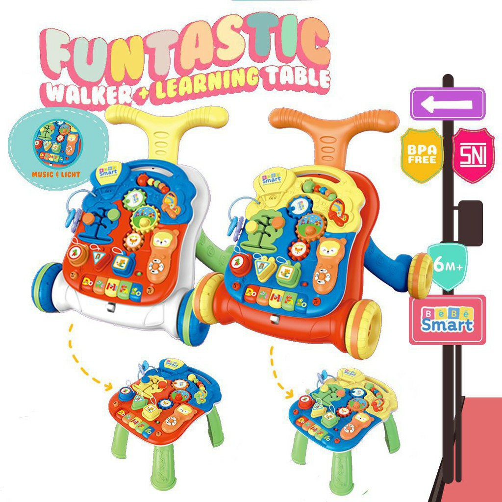 Jual Bebe Smart Funtastic Walker and Table (Red and White) | Shopee ...