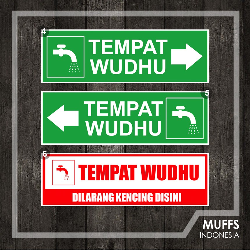 Jual STIKER STICKER TEMPEL TEMPAT WUDHU PRIA WANITA DILARANG KENCING ...