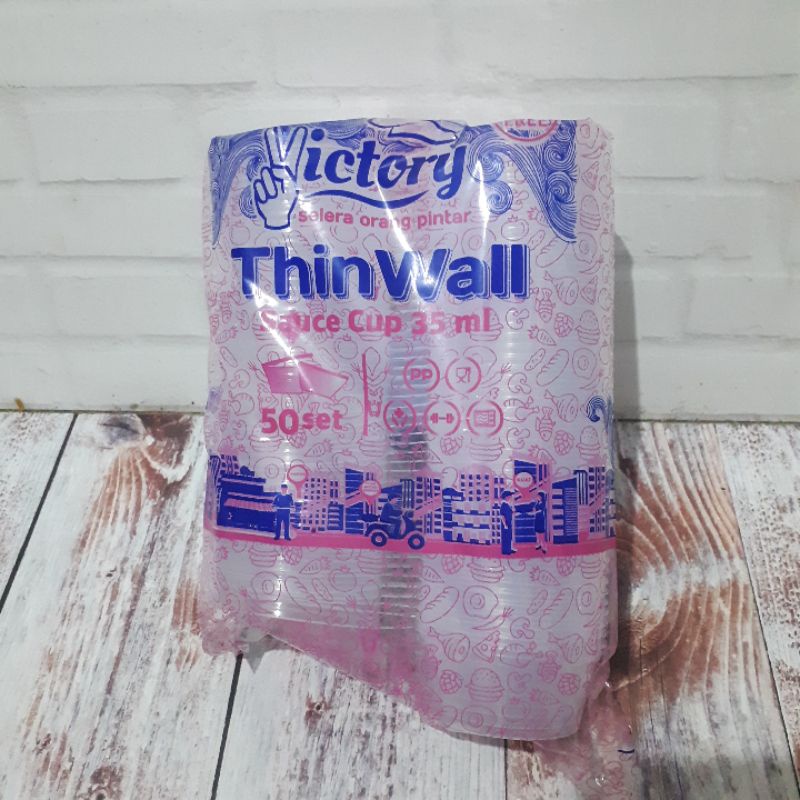Jual thinwall thin wall tutup sambung cup sauce saus saos sambal puding ...