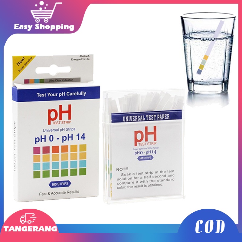 Jual 100pcs Kertas Lakmus PH Tester PH 0-14 Paper Litmus Box Universal ...