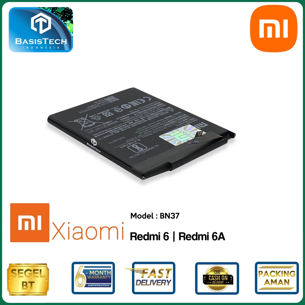 Jual BATERAI XIAOMI REDMI 6A - REDMI 6 - BN37 - ORIGINAL QUALITY ...