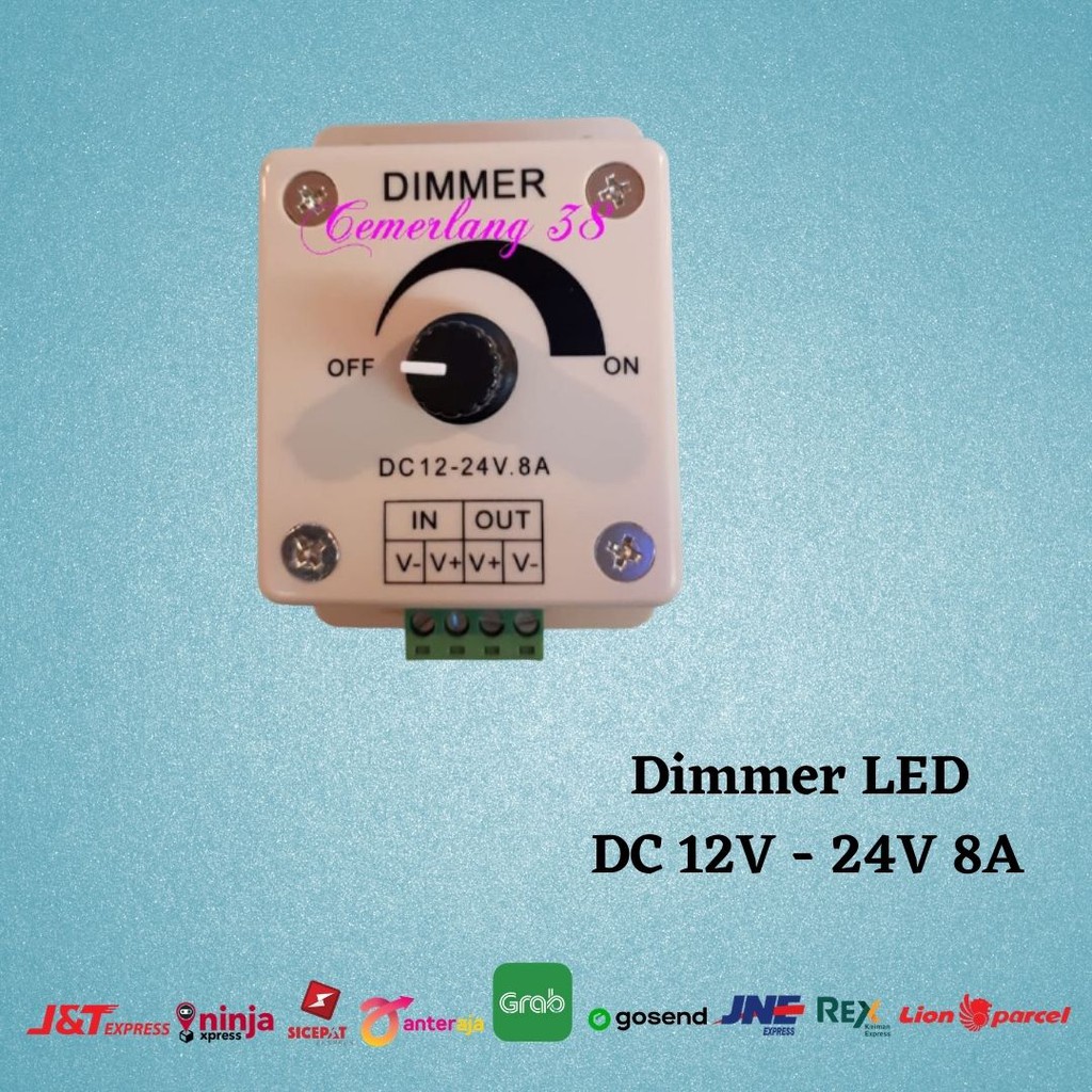 Jual Dimmer LED DC 12V - 24V 8A Light Dimmer Switch Adjustable ...
