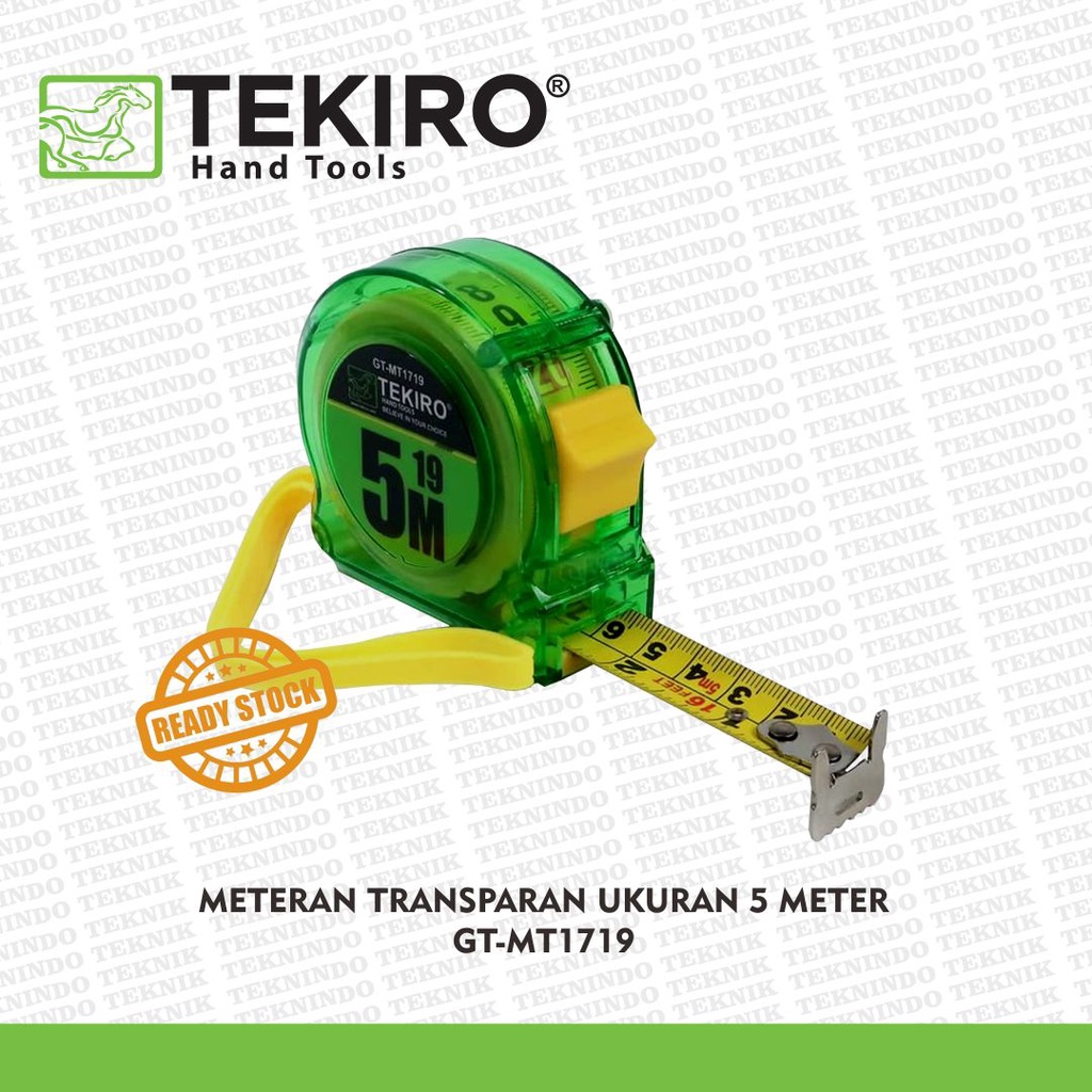 Jual Tekiro Meteran Transparan Ukuran 5 Meter Type GT-MT1719 | Shopee ...