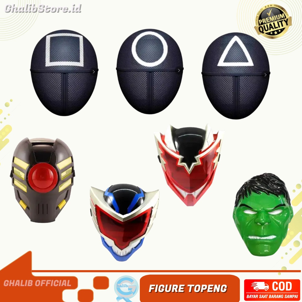 Jual Topeng Squid Game Hulk Topeng Super Hero Bima Mask Warrior Super ...