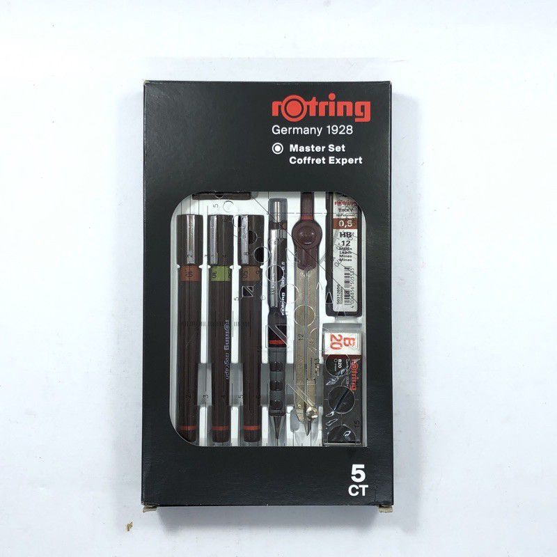 Jual ROTRING COLLEGE SET ISOGRAPH PAKET KOTAK MIKA ISI LENGKAP PULPEN ...