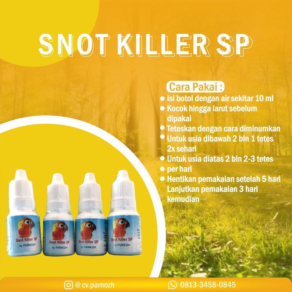 Jual Snot Killer Sp - Vitamin burung - pakan burung | Shopee Indonesia