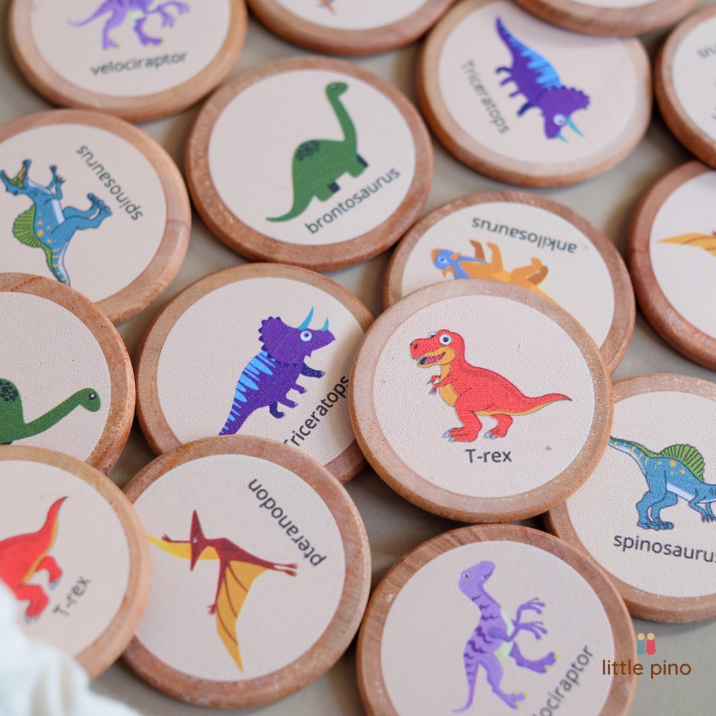 Jual LITTLEPINO Wooden Toys Coin Memory Game - Koin Mainan Kayu Anak ...