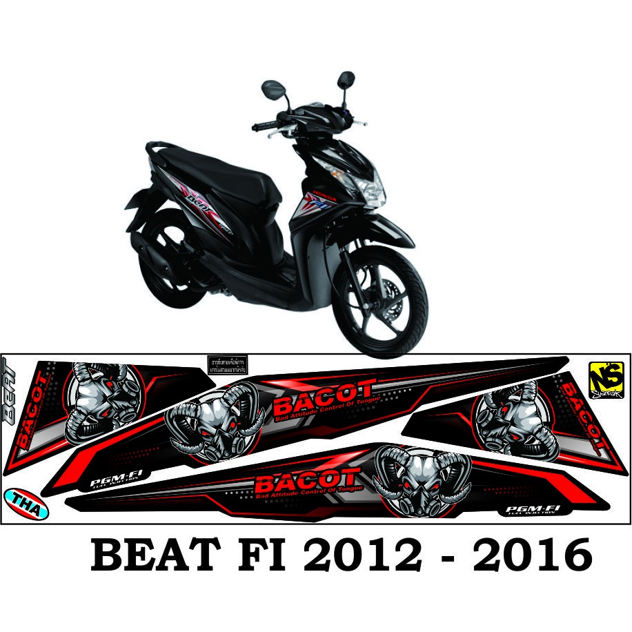 Jual STICKER STRIPING VARIASI MOTOR BEAT FI 2012 - 2016 MOTIF VARIASI ...
