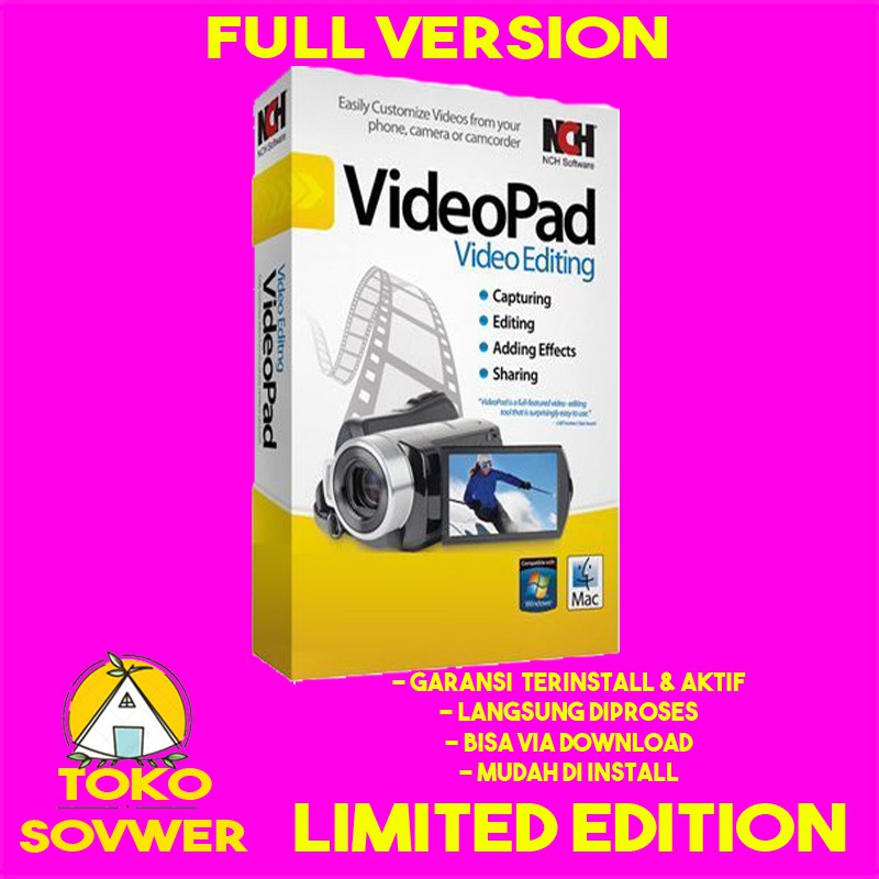 Jual NCH VideoPad Video Editor Pro 8 FULL VERSION GARANSI AKTIF ...