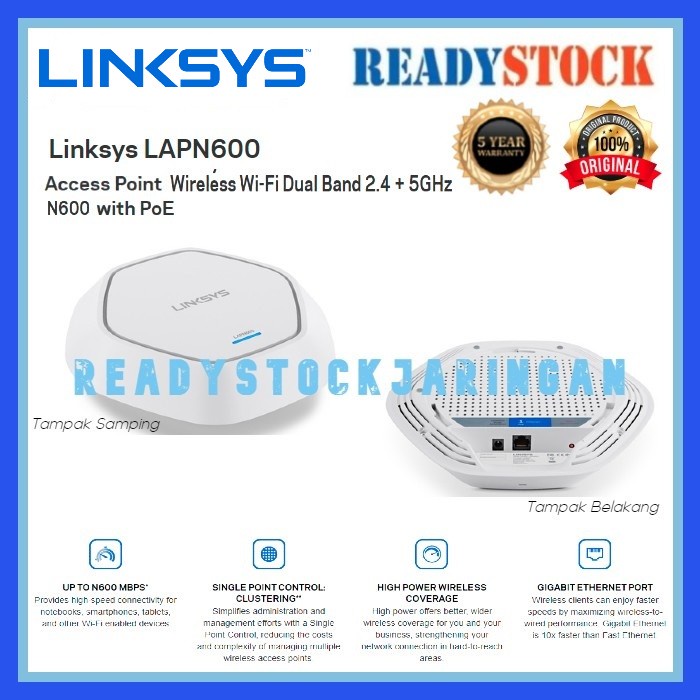 Jual Linksys LAPN600-AP Business Access Point Wireless Wi-Fi Dual Band ...