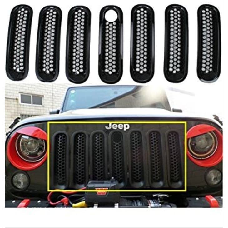 Jual Grill Depan Front Grill Trim Black Jeep Wrangler Rubicon | Shopee ...