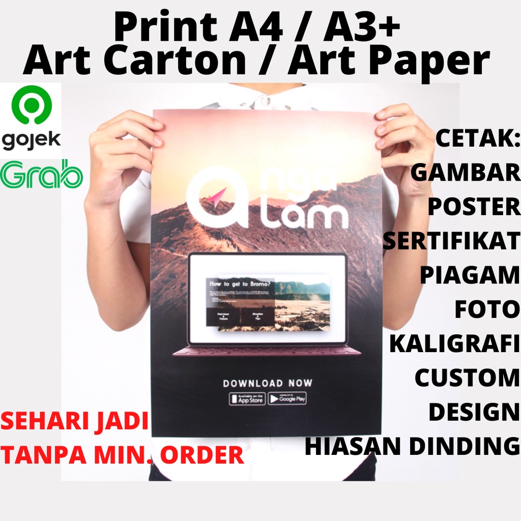 Jual Cetak Art Carton A4 A3 A3+ Glossy Doff Sertifikat Piagam ...