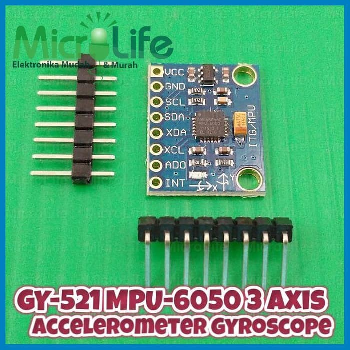 Jual Gy-521 Mpu6050 3 Axis Accelerometer Gyroscope Arduino Raspberry Pi ...