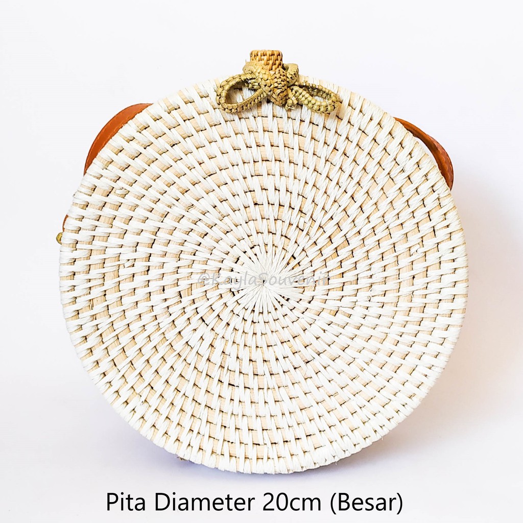 Jual Tas Rotan Bulat Putih - Kain Etnik | Shopee Indonesia