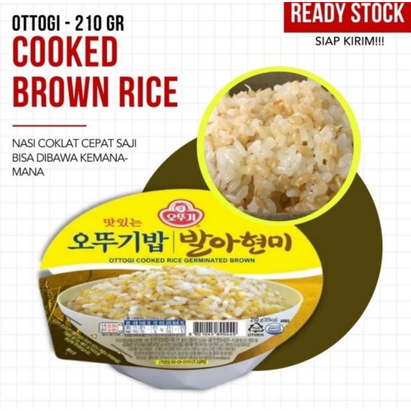 Jual OTTOGI Cooked Brown Rice 210 gr Nasi Coklat Cepat Saji Sudah ...