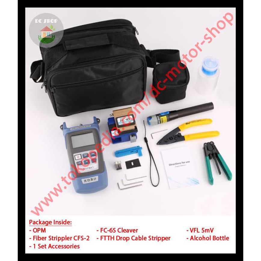 Jual 1 Set Ftth Tool Kit Set Lengkap Opm Vfl Cleaver Fo Fiber Optic ...