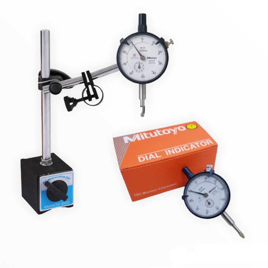 Jual Dial Indicator Mitutoyo And Magnetic Dial Stand Base Pick Test