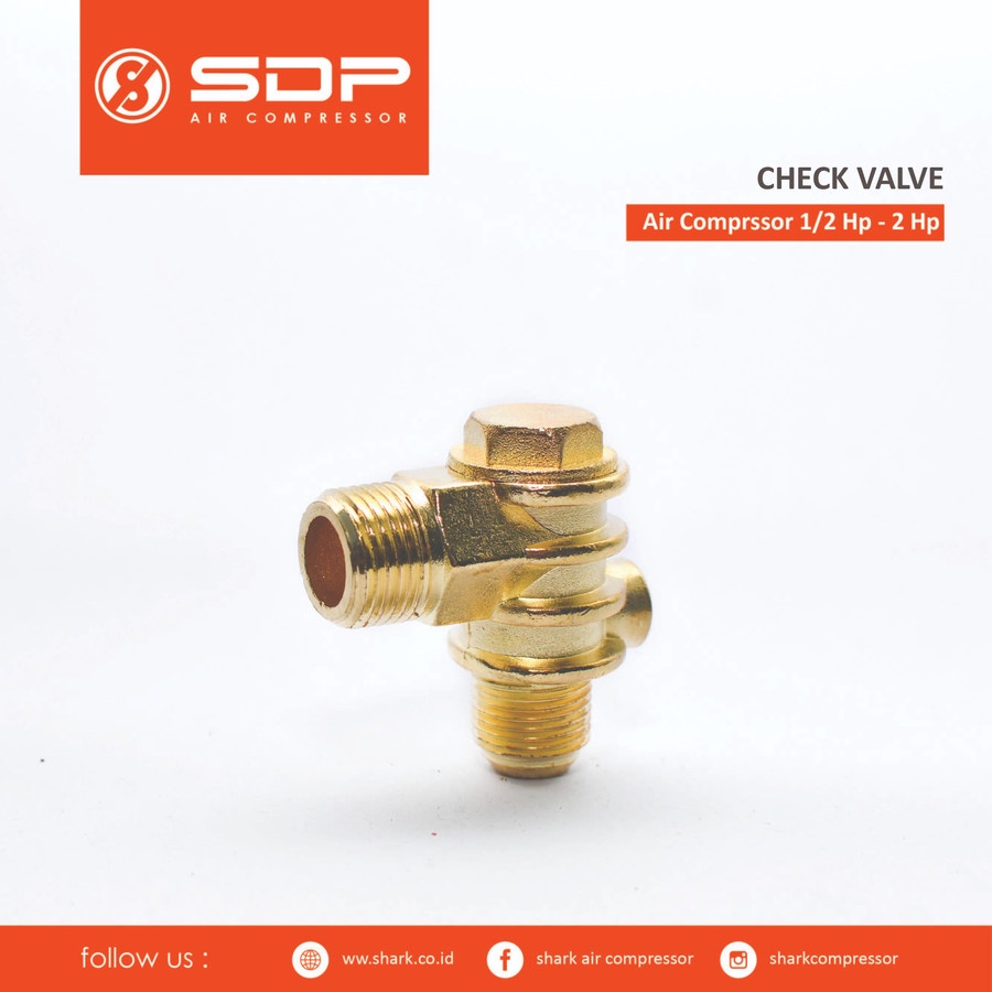 Jual Check Valve Assy Klep Tangki Kompressor SDP Tipe 1/2 Hp / 1 Hp / 2 ...