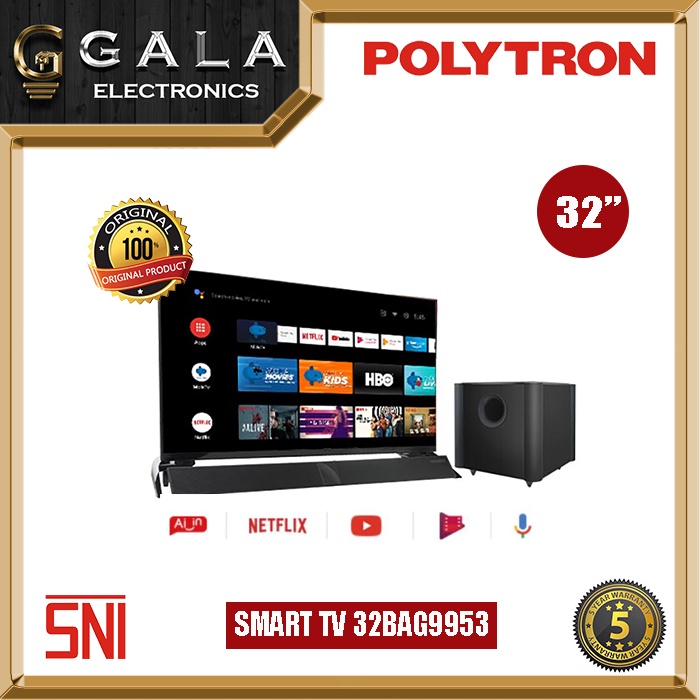 Jual LED ANDROID TV POLYTRON 32 INCH 32BAG9858 SOUNDBAR | Shopee Indonesia