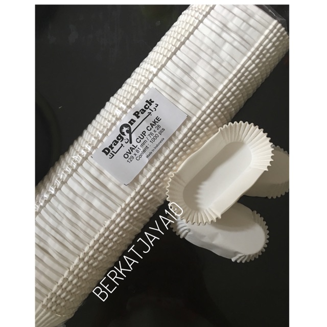 Jual Cake Cases Oval Cup Cake Kertas Alas Risoles Risol 129x81mm isi ...