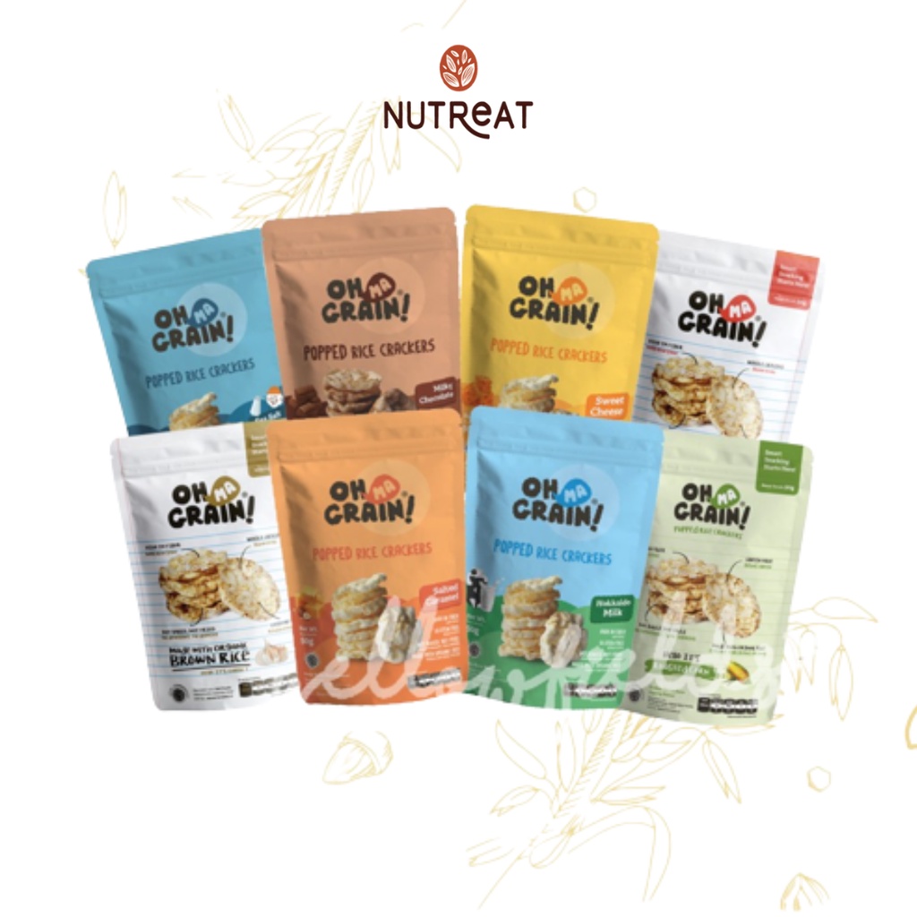 Jual Oh Ma Grain! Popped Rice Crackers / Snack Sehat Tanpa MSG Bebas ...