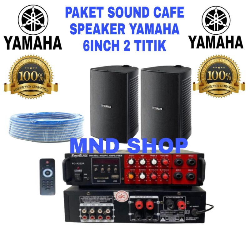 Jual PAKET SOUND CAFE OUTDOR INDOOR SPEAKER YAMAHA 6 INCH 2 TITIK ORIGINAL | Shopee Indonesia
