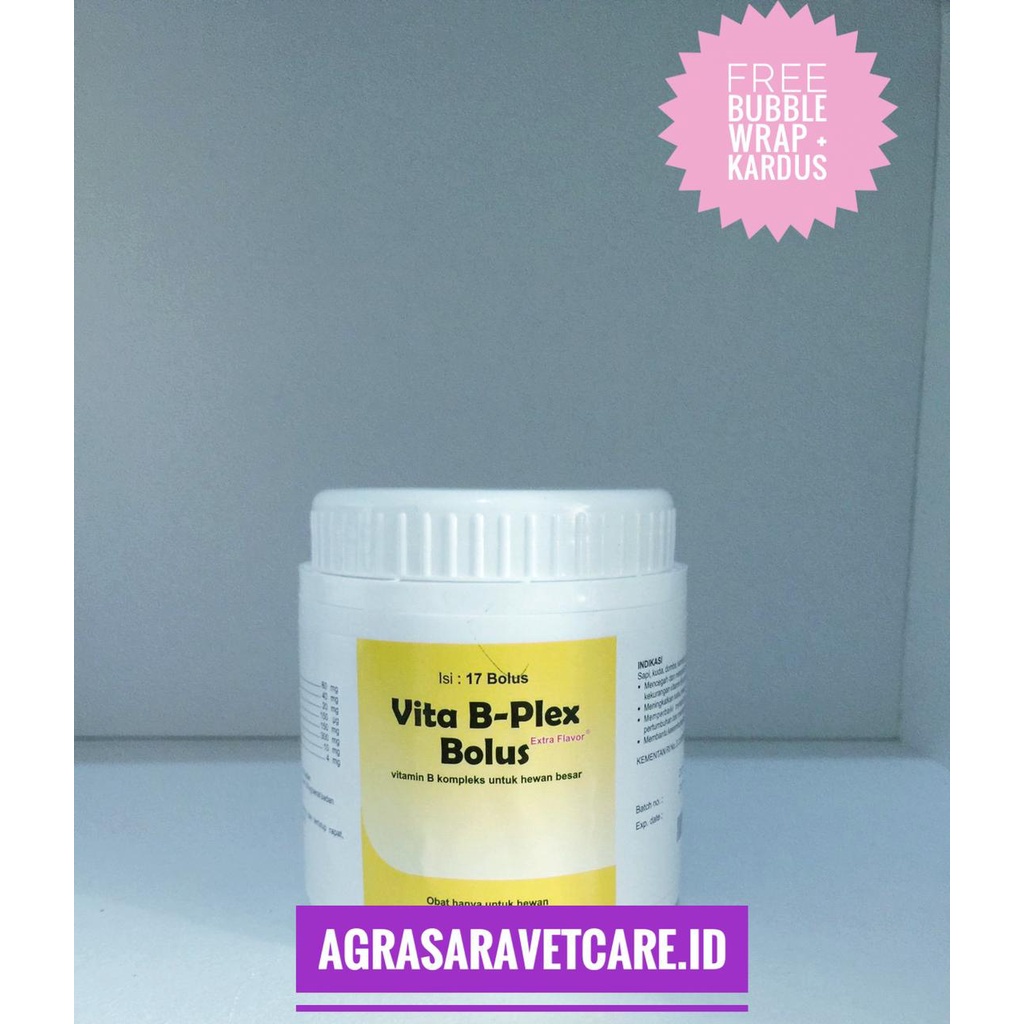 Jual VITA B PLEX BOLUS ISI 17 BOLUS - VITAMIN B KOMPLEKS BOLUS HEWAN TERNAK | Shopee Indonesia