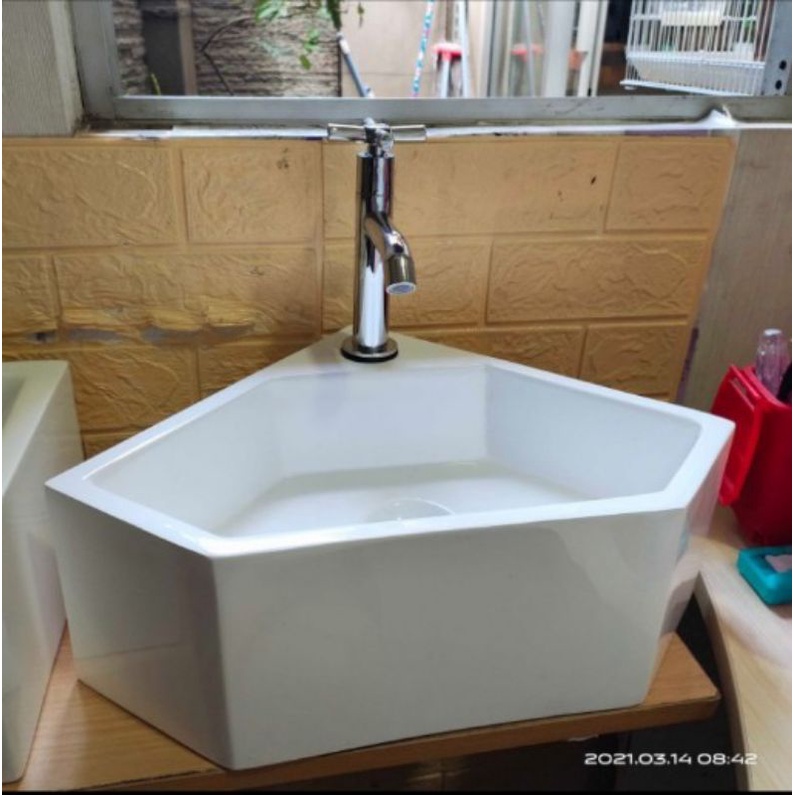 Jual wastafel mini sudut / wastafel gantung sudut / wastafel cuci ...