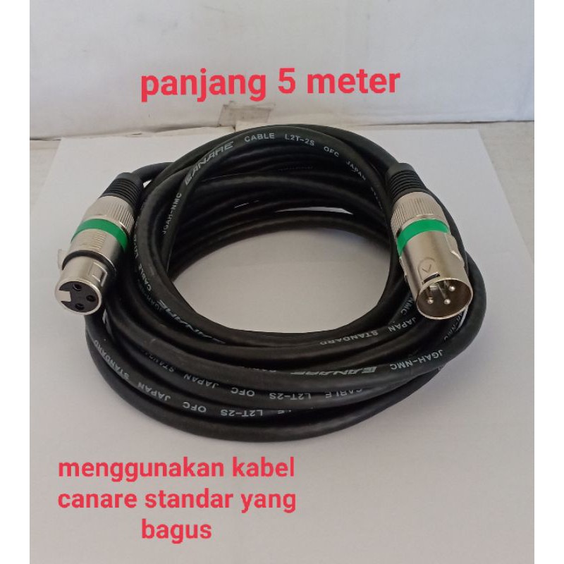Jual kabel mixer XLR Canon male to female 5 meter | Shopee Indonesia