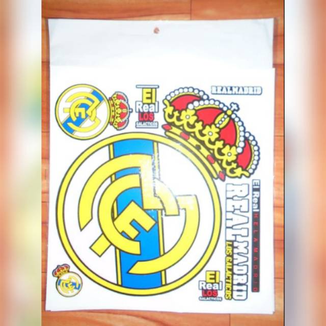 Jual Sticker Stiker Motor Mobil Dinding Bola Club Real Madrid 25x25cm ...