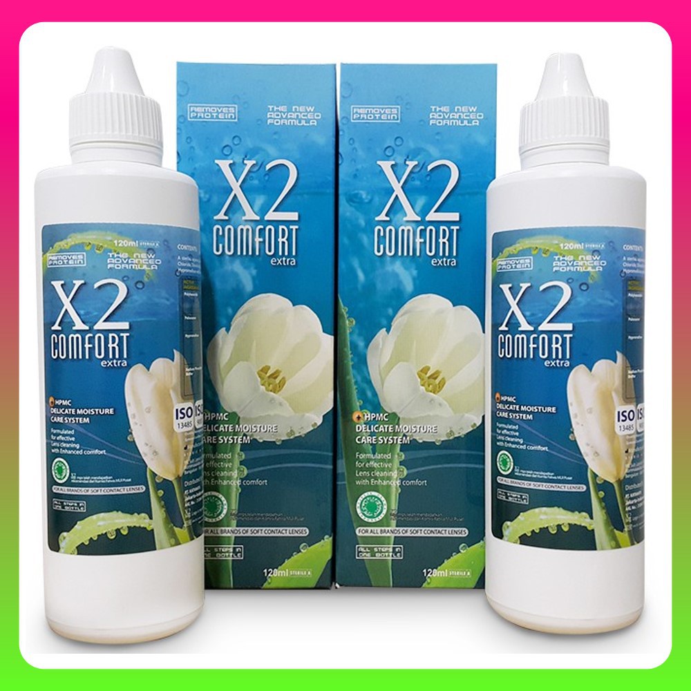 Jual Air Softlens X2 120ml / Cairan Softlens X2 120ml / Air Softlens ...