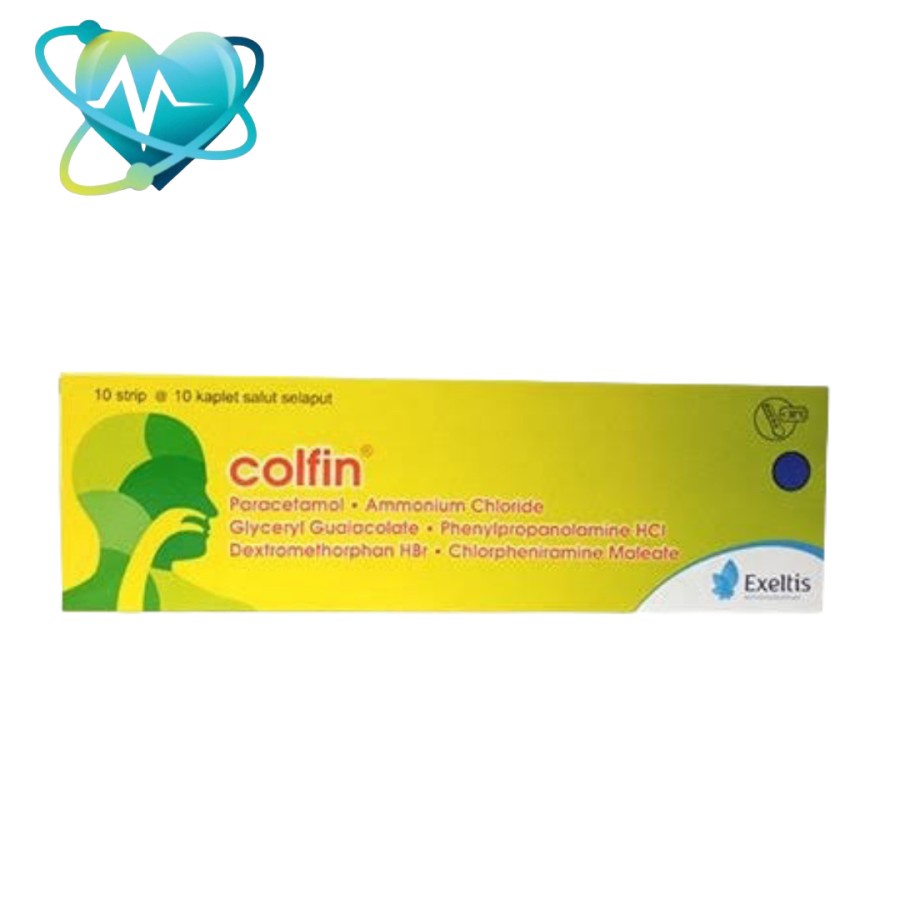 Jual COLFIN OBAT FLU BATUK PILEK 1 BOX ISI 100'S 100TABLET 100 TAB ...