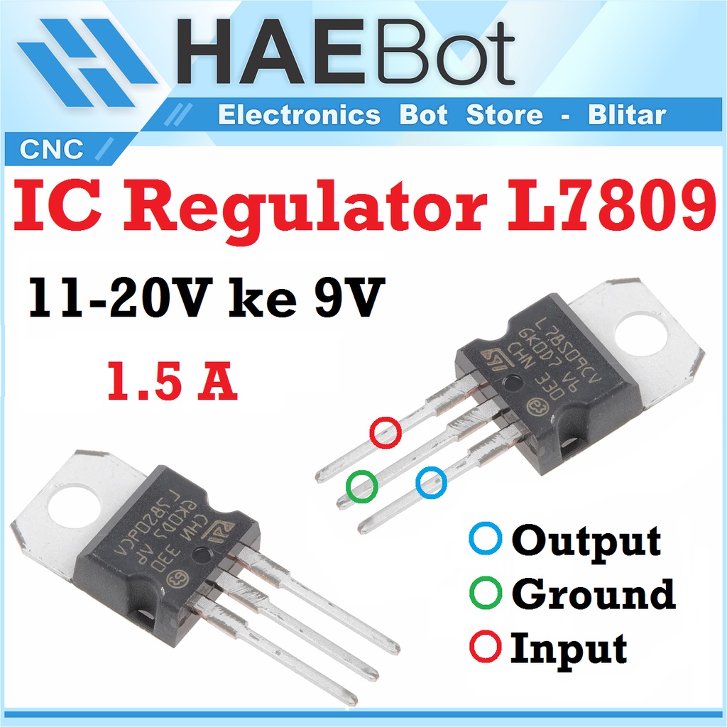 Jual [HAEBOT] IC Regulator 9V 7809 L7809 LM7809 Power Penstabil ...