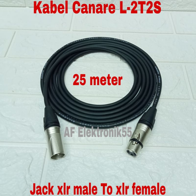 Jual Kabel microphone canare standar japan jack xlr male to xlr female 25 m | Shopee Indonesia