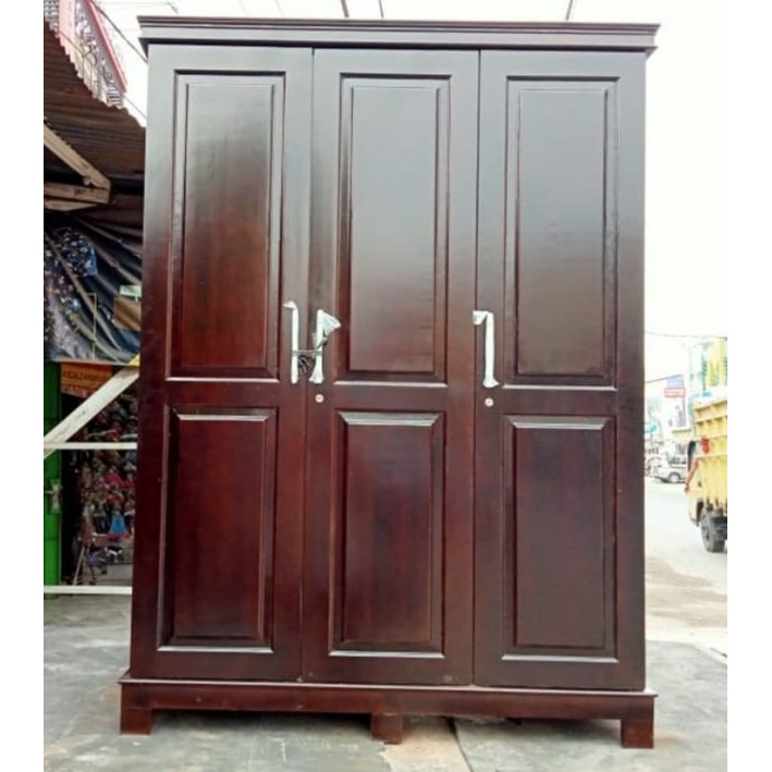 Jual Lemari Pakaian 3 Pintu Classic ( Kayu solid Asli) | Shopee Indonesia