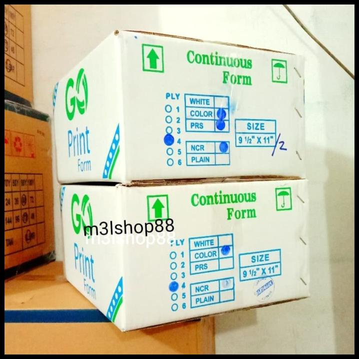 Jual Kertas Komputer /Kertas Print/Continuous Form 4 Ply Merk Go Print ...