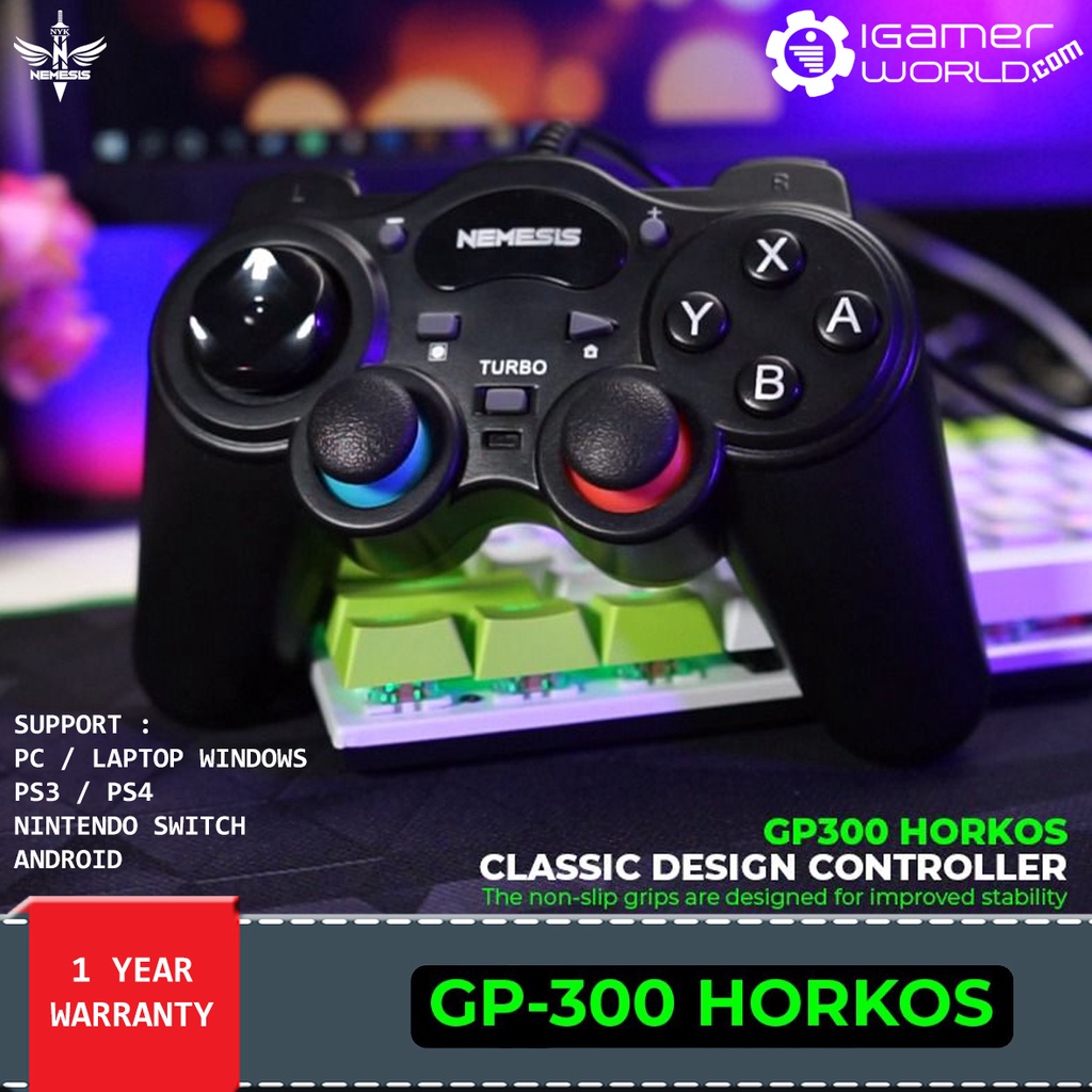 Jual NYK GP300 / GP-300 Horkos Gamepad Multiplatform Gaming Controller ...