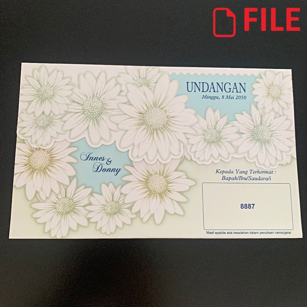 Jual Blangko Undangan Pernikahan Kosong Murah Bunga Hijau Ekslusif ...
