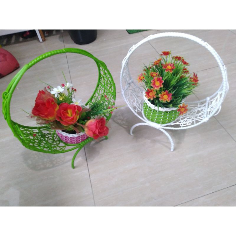Jual rak bunga anyam | Shopee Indonesia