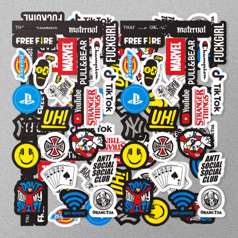 Jual Stiker Pack 28pcs( DICKIES) stikerhelm,laptop,hp,motor,anti air ...