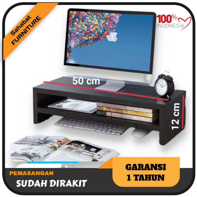 Jual Meja Stand dudukan monitor panjang 50 cm Lebar 20 cm | Shopee ...