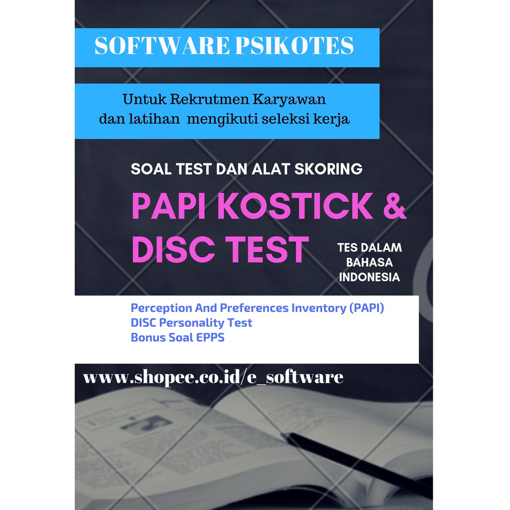 Jual Alat Skoring Tes Psikologi Papi Kostick dan Tes DISC | Shopee ...